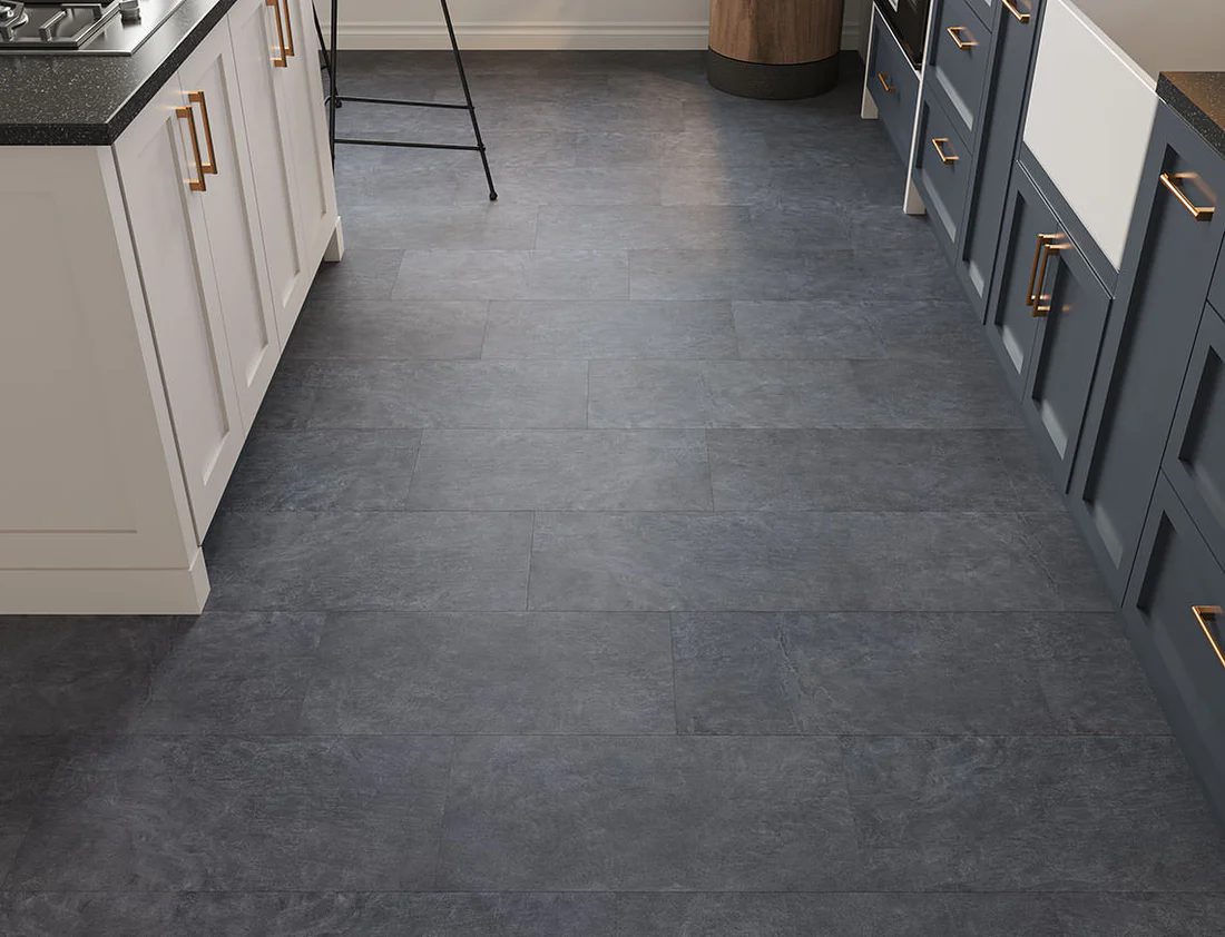 Canopy Hamilton 2mm Charcoal Marble Tile LVT | Infinity Furnishing